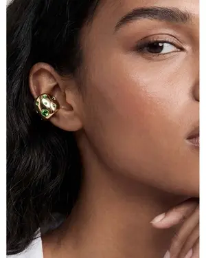 Ettika Scattered Crystal Ear Cuff - Green