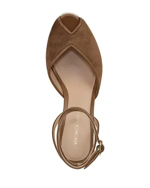 Veronica Beard Pasina Espadrille Wedge Sandals With Ankle Strap - Chestnut