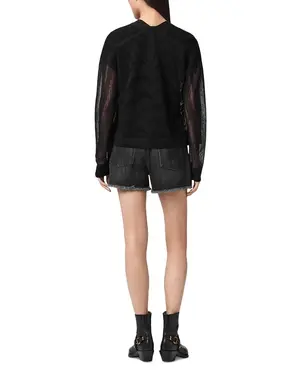 ALLSAINTS Heidi Stud Trim Shorts