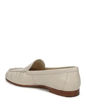 Veronica Beard Prilla Leather Loafers - Limestone