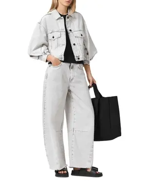ALLSAINTS Luca Denim Jacket - Bleached Grey