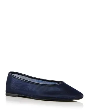 Aqua Annie Ballet Flats - Navy Mesh