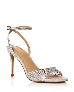 Aqua Embellished Sandals For Women