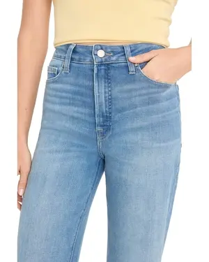 Good American Soft Tech Good True High Rise Straight Jeans - Indigo