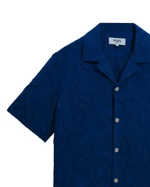WAX LONDON Curzon Weaving Shapes Graphic Shirt