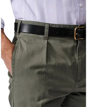 AUBIN Mareham Relaxed Fit Suit Trousers - Khaki