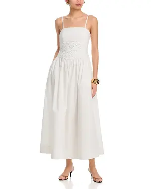 MILLY Crochet Maxi Dress - White