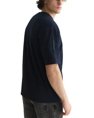 Scotch & Soda Delfts Blau Embroidered T-shirt