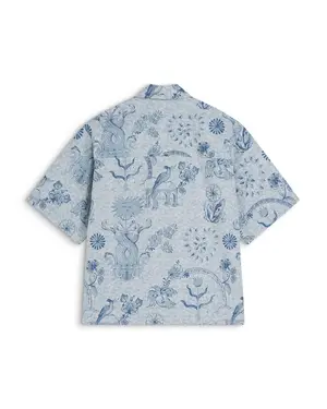 Scotch & Soda Delfts Blau Jacquard Graphic Shirt
