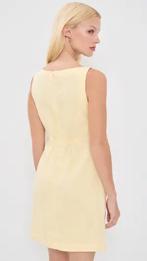 Madewell Boat Neck Linen Mini Dress