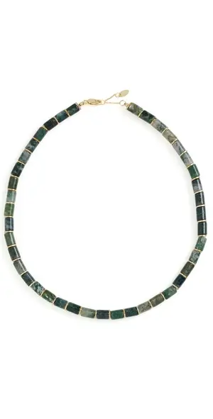 Shashi Cilindro Gemstone Necklace - Green