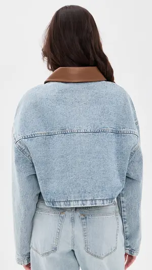 SEROYA Coop Jacket With Denim Trim