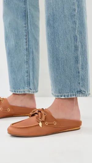 ANCIENT GREEK SANDALS Naveta Boat Shoe Mules - Natural