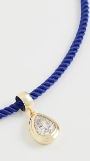 ADINA EDEN Pear Bezel Pendant & Twisted Necklace