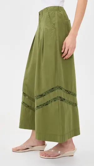 DAMSON MADDER Culottes With Floral Lace Trim