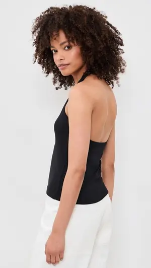 A.L.C. Ari Halter Neck Tank Top - Black