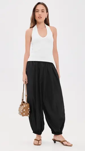 A.L.C. Ari Halter Neck Tank Top - White