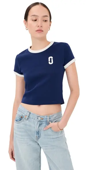 Marc Jacobs Ringer Baby Tee - Navy Multi