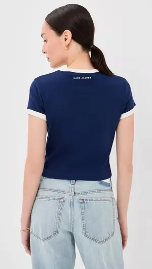Marc Jacobs Ringer Baby Tee - Navy Multi