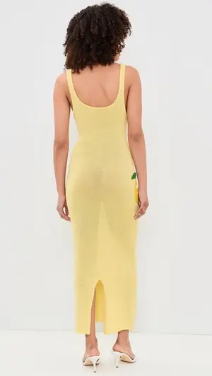 LESLIE AMON Citron Knit Tank Dress