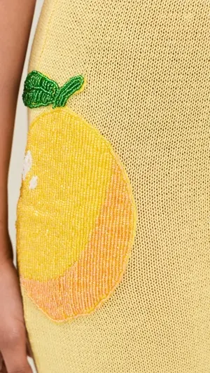 LESLIE AMON Citron Knit Tank Dress