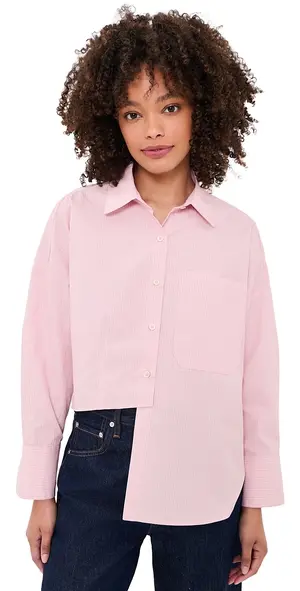 Secular Carter Striped Poplin Button-down Shirt