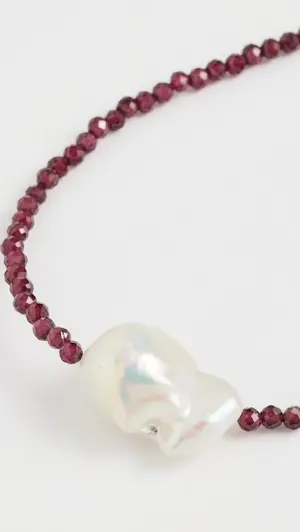 ADINA EDEN Beaded Baroque Pearl Choker Necklace