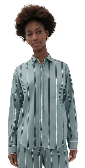 Donni. Pop Stripe Shirt - Sage