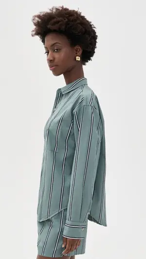 Donni. Pop Stripe Shirt - Sage
