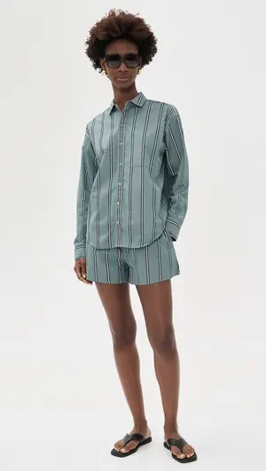 Donni. Pop Stripe Shirt - Sage