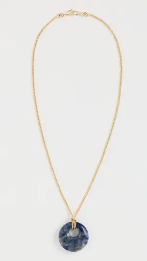 Shashi Round Lazuli Pendant Necklace