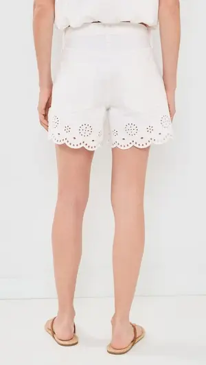FRAME Eyelet Denim Shorts
