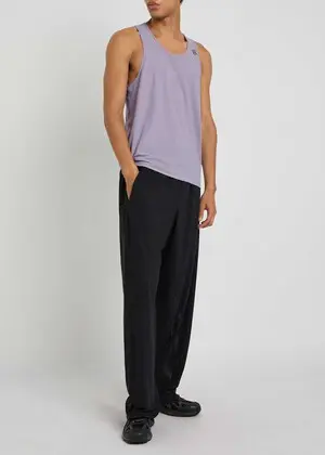 Satisfy Space-o Perforated Stretch-jersey Running Tank Top - Purple