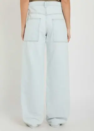 AGOLDE Laria Pieced Barrel-leg Jeans - Light Blue
