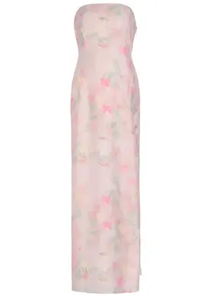 Bernadette Elora Floral Print Strapless Woven Maxi Dress
