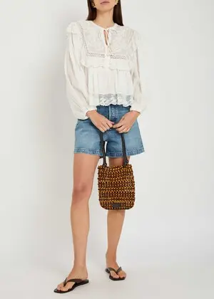 Rixo Diann Embroidered Cotton Top