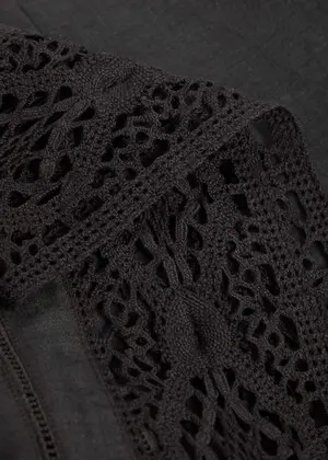 FRAME Embroidered Ramie Mini Dress