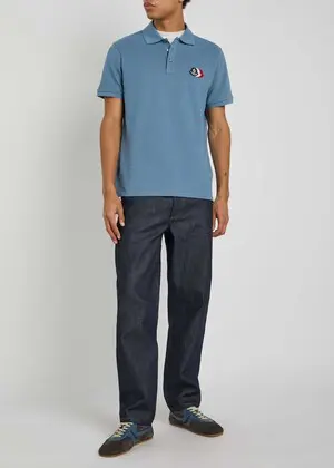 Moncler Logo-appliquéd Piqué Cotton Polo Shirt
