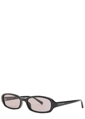 Saint Laurent Erin Narrow Rectangle-frame Sunglasses - Black