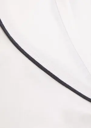 FRAME The Ringer Pipe-trim Cotton Tank Top