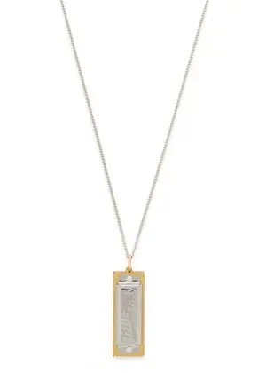 LEMAIRE Rhodium-plated Harmonica Pendant Necklace