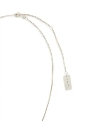 LEMAIRE Rhodium-plated Harmonica Pendant Necklace