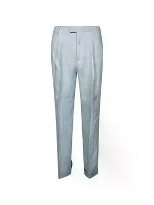 BERWICH Double-pleat Palazzo Pants - Blue