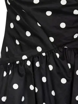 SELF-PORTRAIT Polka-dot Ruched Dress