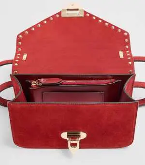 Valentino Garavani Small Split Leather Rockstud Shoulder Bag