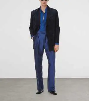 TOM FORD Suede Double-breasted Blazer