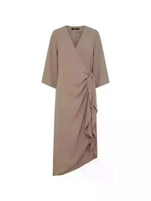 Seventy Ruffled Wrap-style Midi Dress