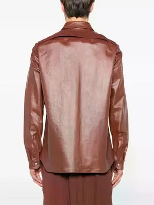 Rick Owens Coated Denim Shirt Jacket