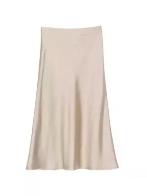 Imperial Satin Finish Flared Midi Skirt