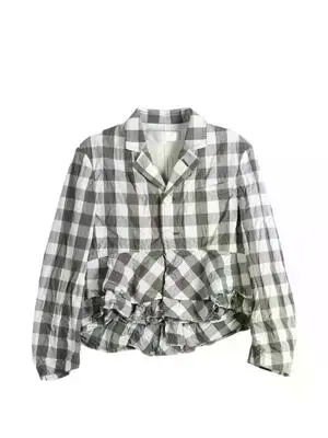 COMME DES GARÇONS TAO Gingham Check Ruffled Jacket
